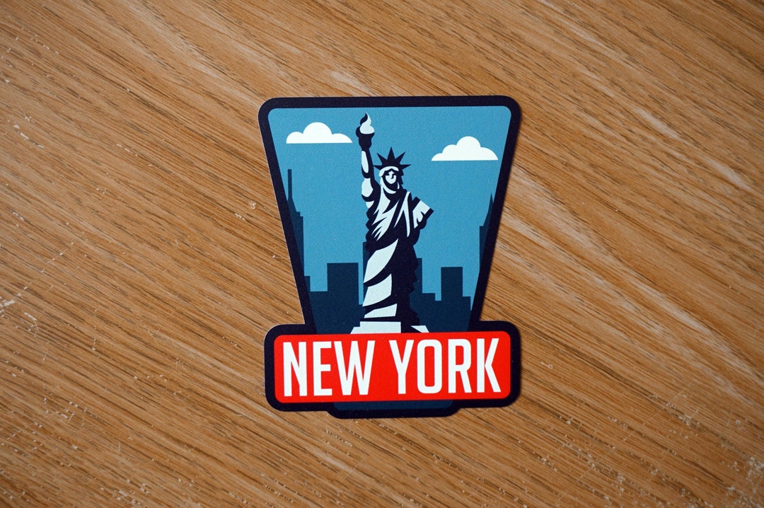 New York Vinyl Sticker Decal Luggage Laptop Notebook Journal Gift ...