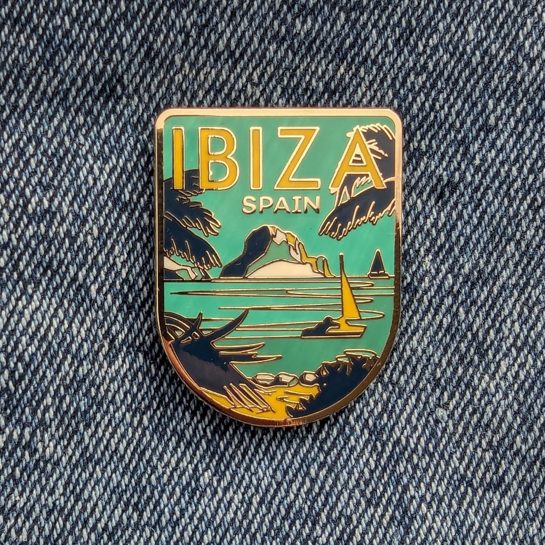 Ibiza Spain Travel Pin, Hard Enamel Pin, Flair, Brooch, Lapel, Pins ...