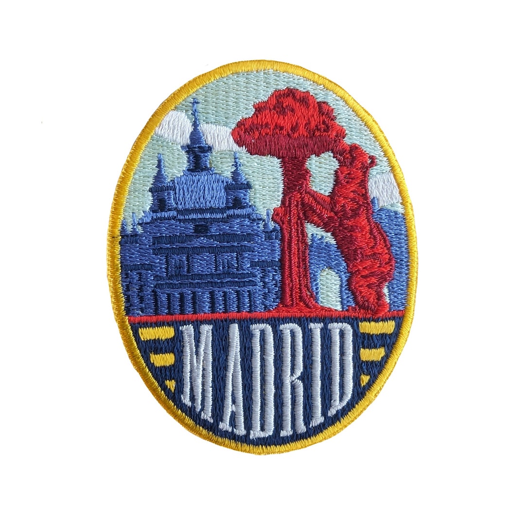 Madrid Spain Travel Patch Embroidered Iron on Sew on Badge Souvenir ...