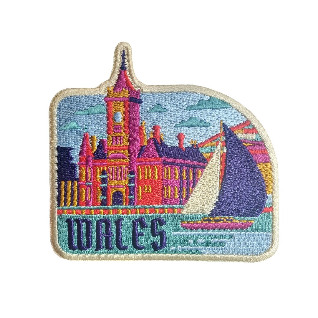 Wales 3" Travel Patch Embroidered Iron on Sew on Badge Souvenir ...