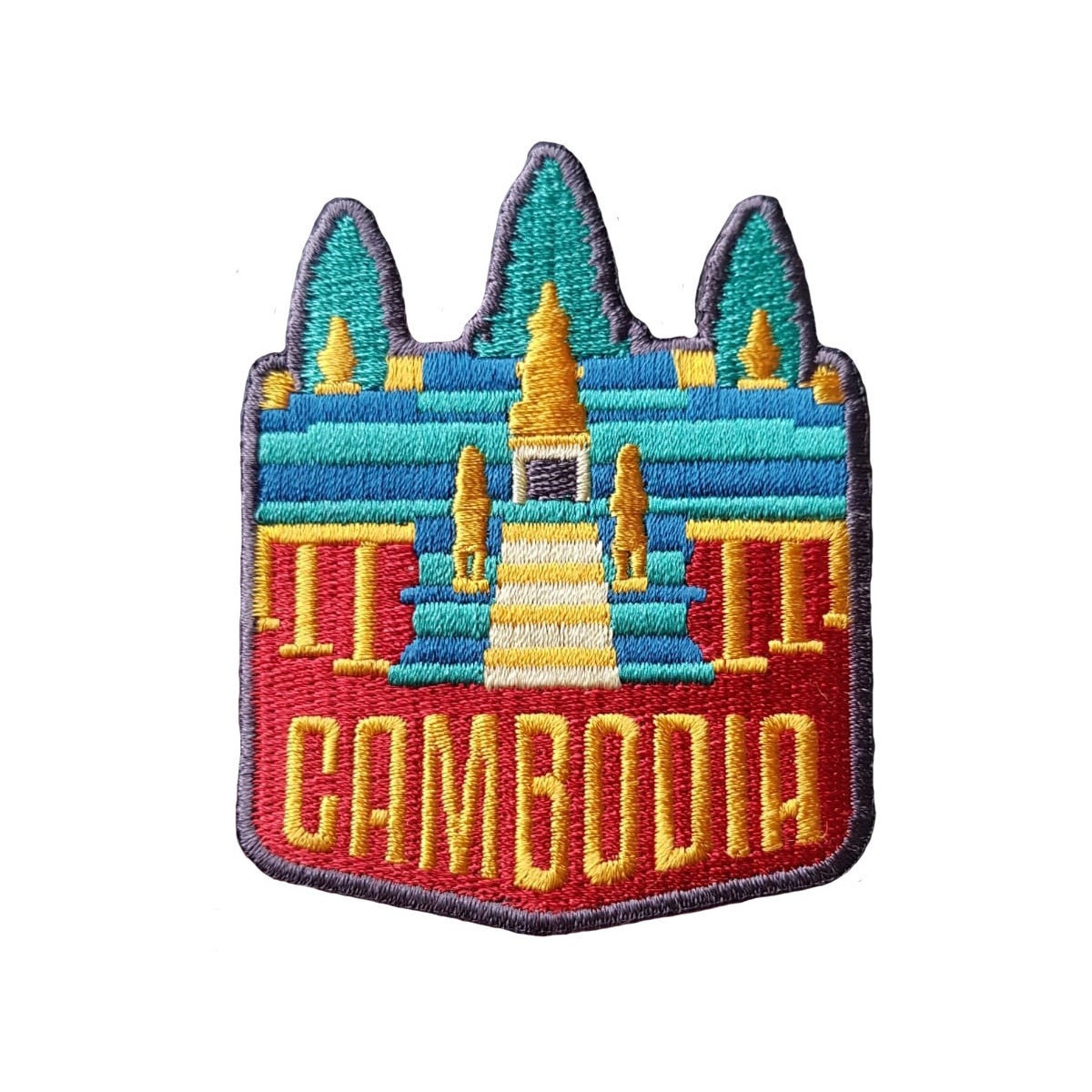 Cambodia Travel Patch Embroidered Iron on Sew on Badge | Etsy