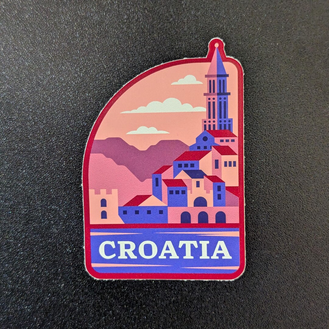 Croatia 3" Vinyl Sticker Decal for Luggage, Waterbottle Laptop ...