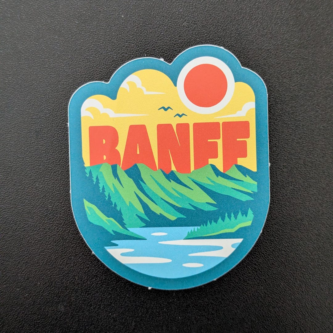 Banff Canada 3" Vinyl Sticker Decal for Travel Luggage, Laptop Notebook ...