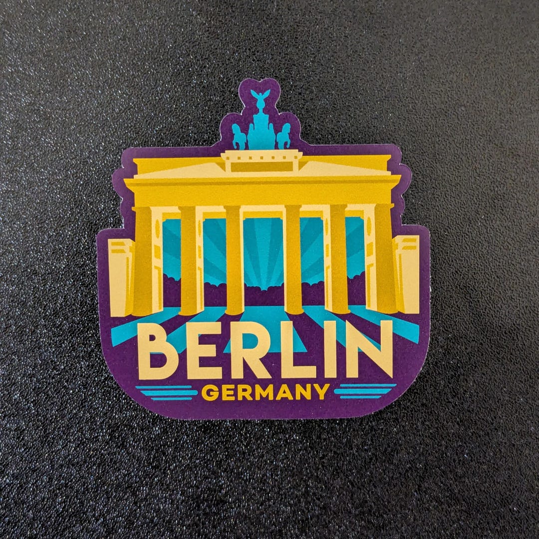 Berlin Germany 3" Vinyl Sticker Decal for Luggage, Laptop, Notebook ...