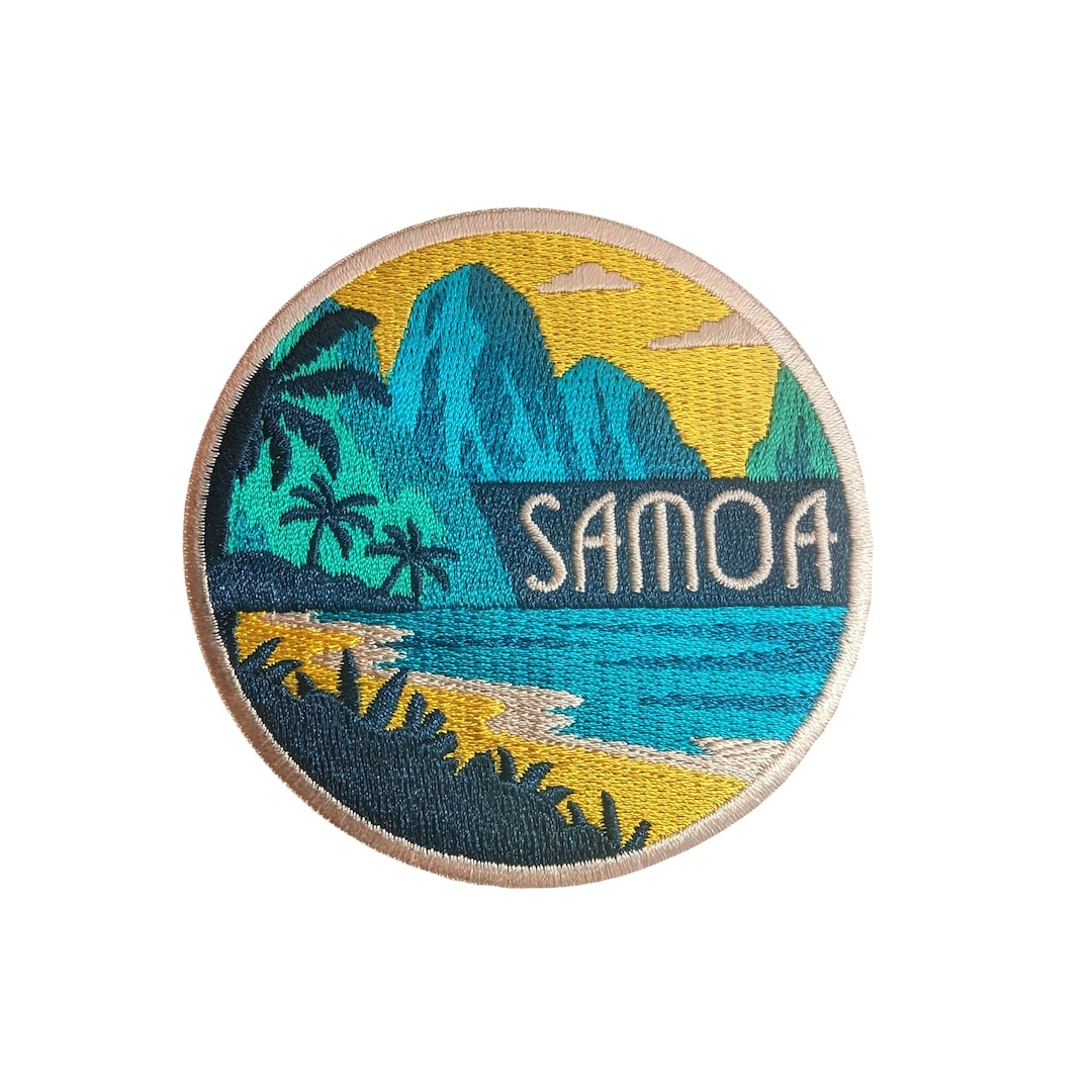 Samoa 3" Travel Patch Embroidered Iron on Sew on Badge Souvenir Applique Motif Flag City Country ...