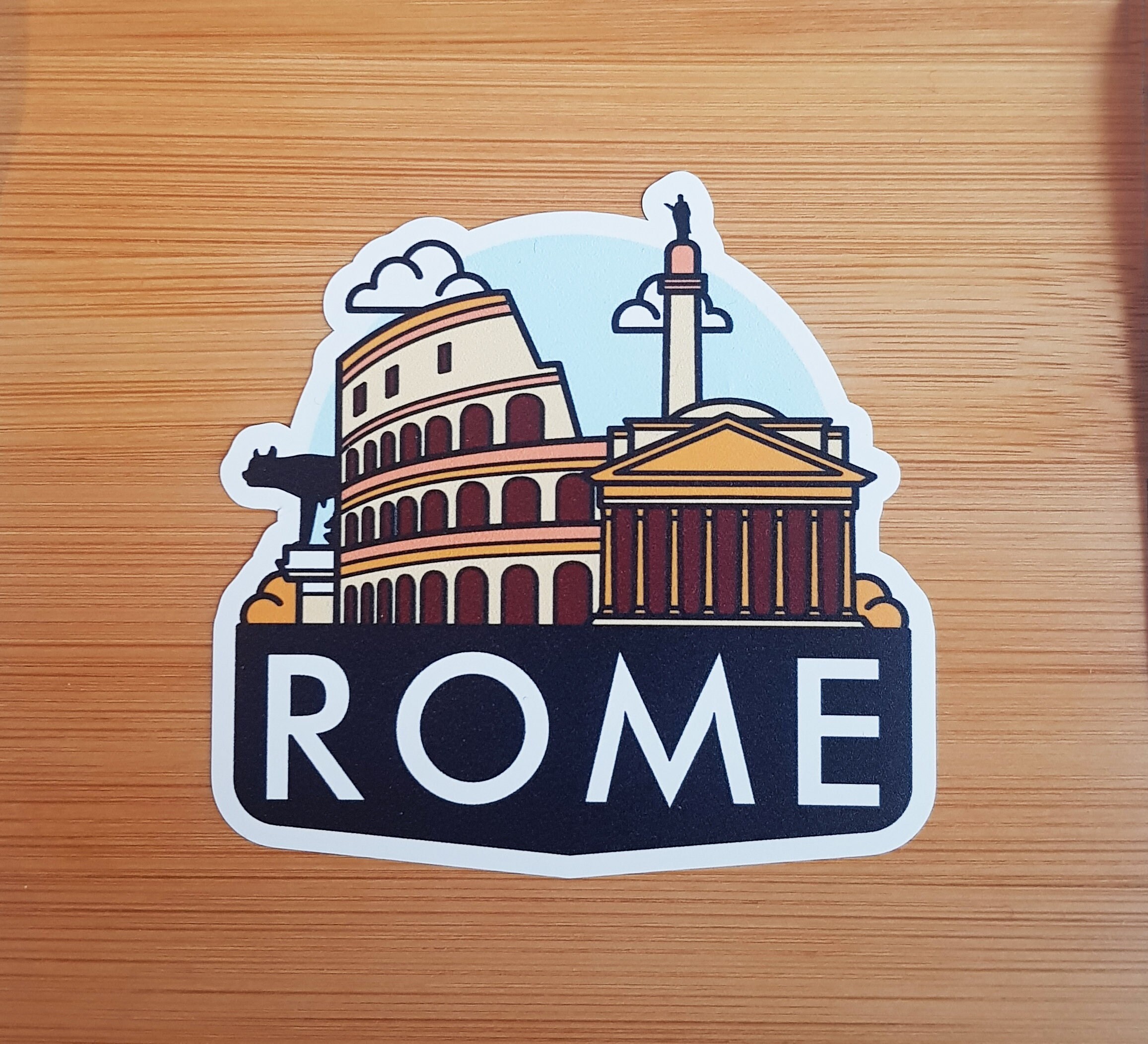 Rome Italy Vinyl Sticker Travel Diary Luggage Decal - Etsy