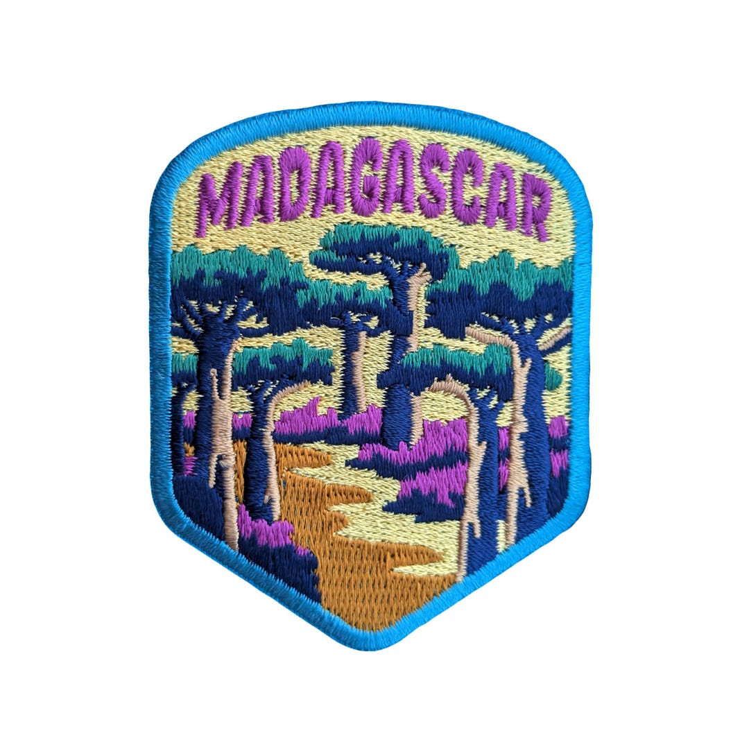 Madagascar Travel Patch Embroidered Iron on Sew on Badge Souvenir Applique Motif Flag City ...