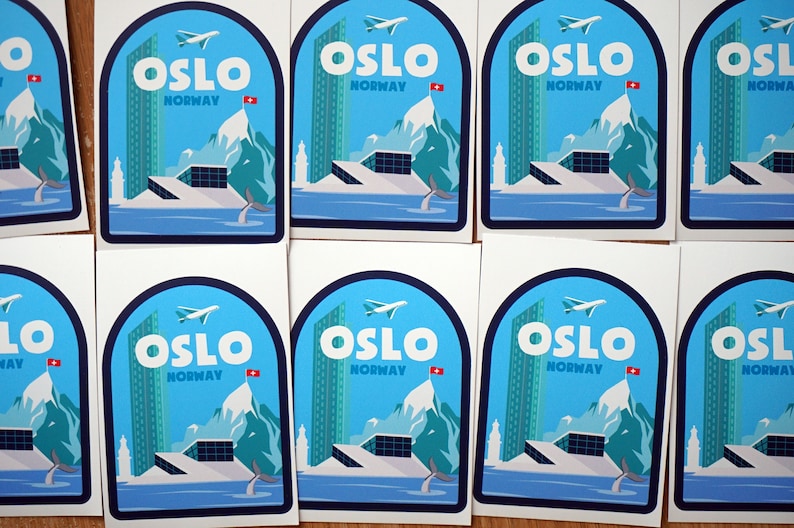 Oslo Norway Vinyl Sticker Decal Luggage Laptop Notebook - Etsy