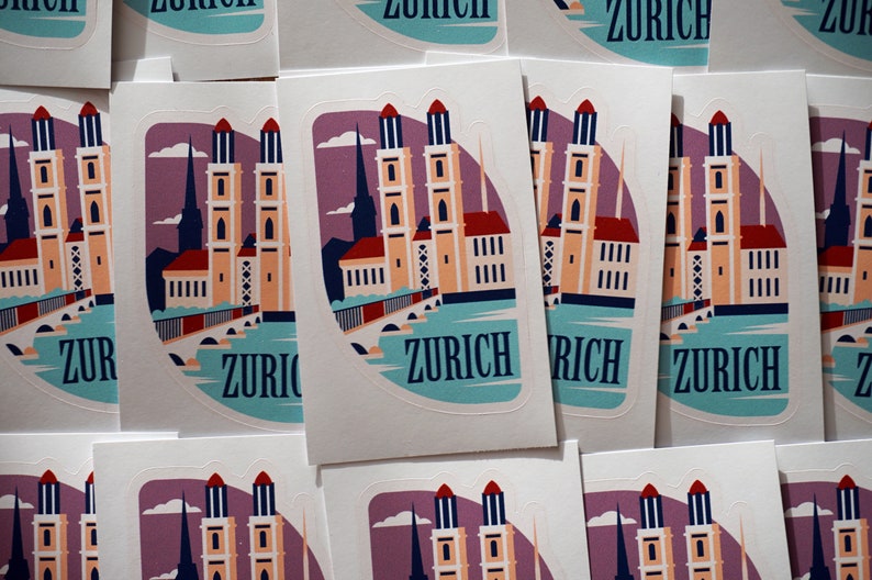 Zurich Switzerland Vinyl Sticker Scrapbook Decal Luggage - Etsy