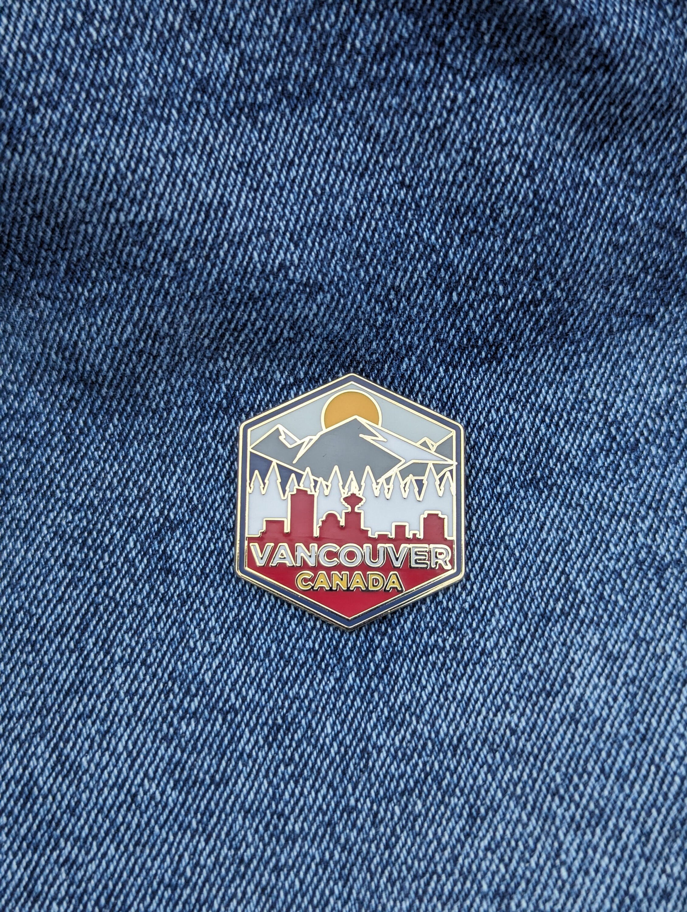 Vancouver Canada Travel Pin, Hard Enamel Pin, Gold, Metal, Flair ...