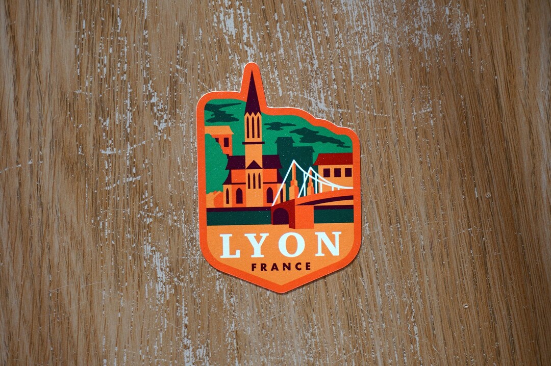Lyon France Vinyl Sticker, Scrapbook Decal, Luggage, Laptop, Notebook ...