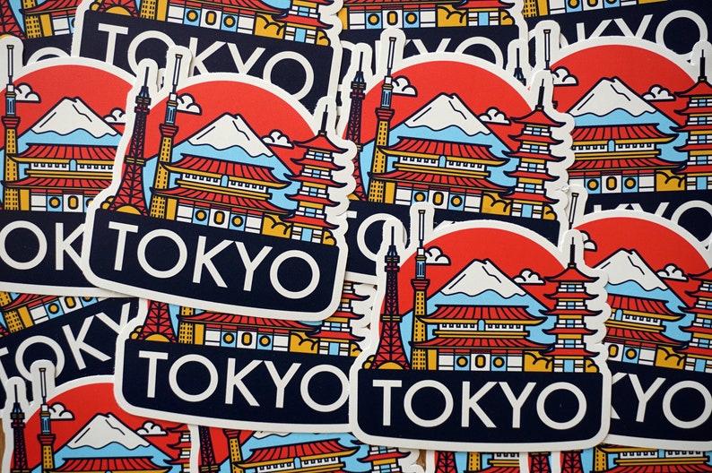 Tokyo Japan Vinyl Sticker Decal Luggage Laptop Notebook - Etsy