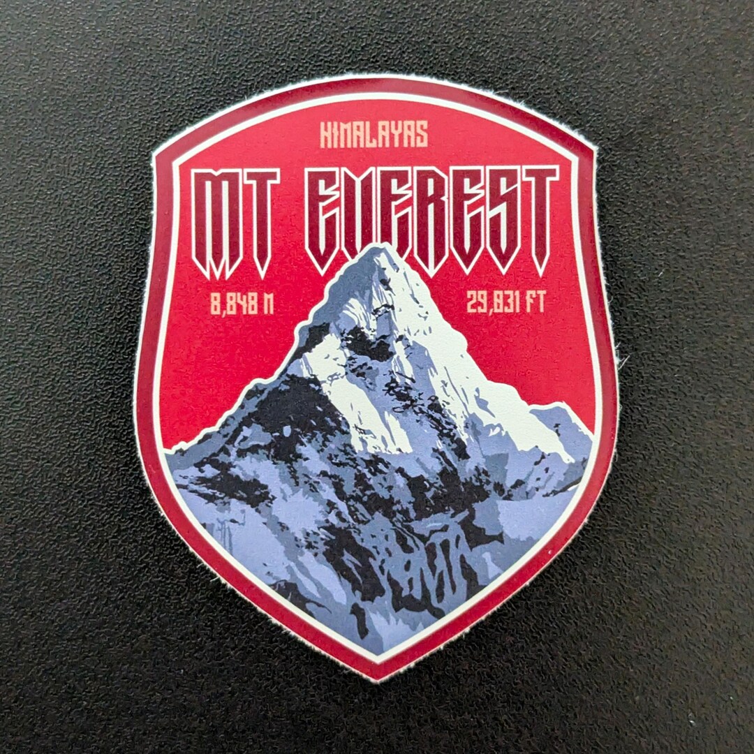 Mount Everest 3" Vinyl Sticker Decal for Luggage, Waterbottle Laptop ...