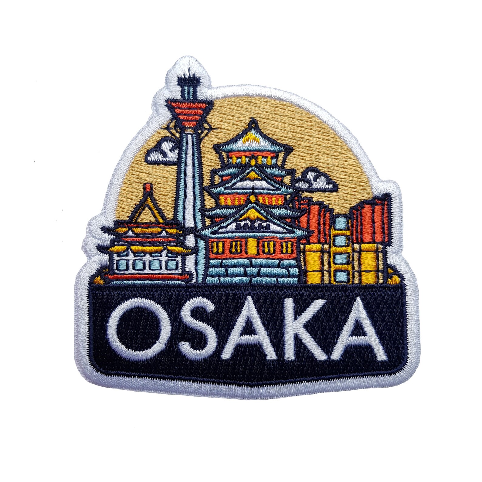 Osaka Japan 3" Travel Patch Embroidered Iron on Sew on Badge Souvenir ...