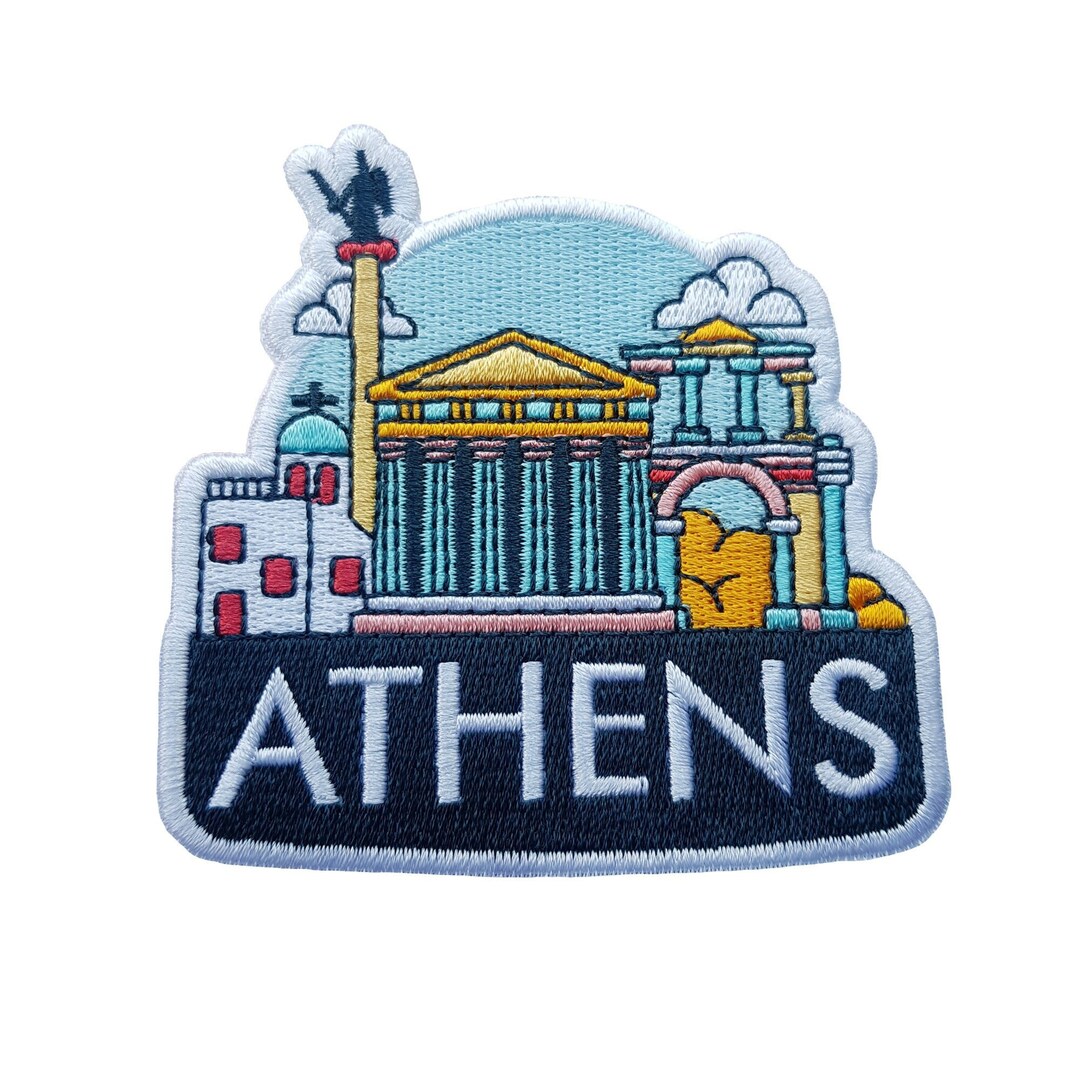 Athens Greece Travel Patch Embroidered Iron on Sew on Badge Souvenir - Etsy