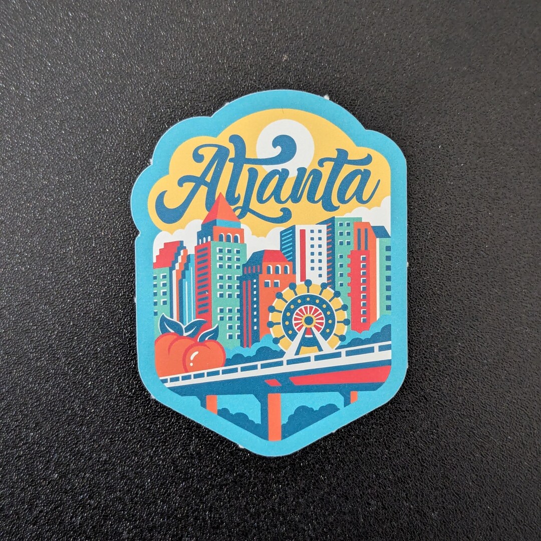 Atlanta USA 3" Vinyl Sticker Decal for Travel Luggage, Diary Laptop ...