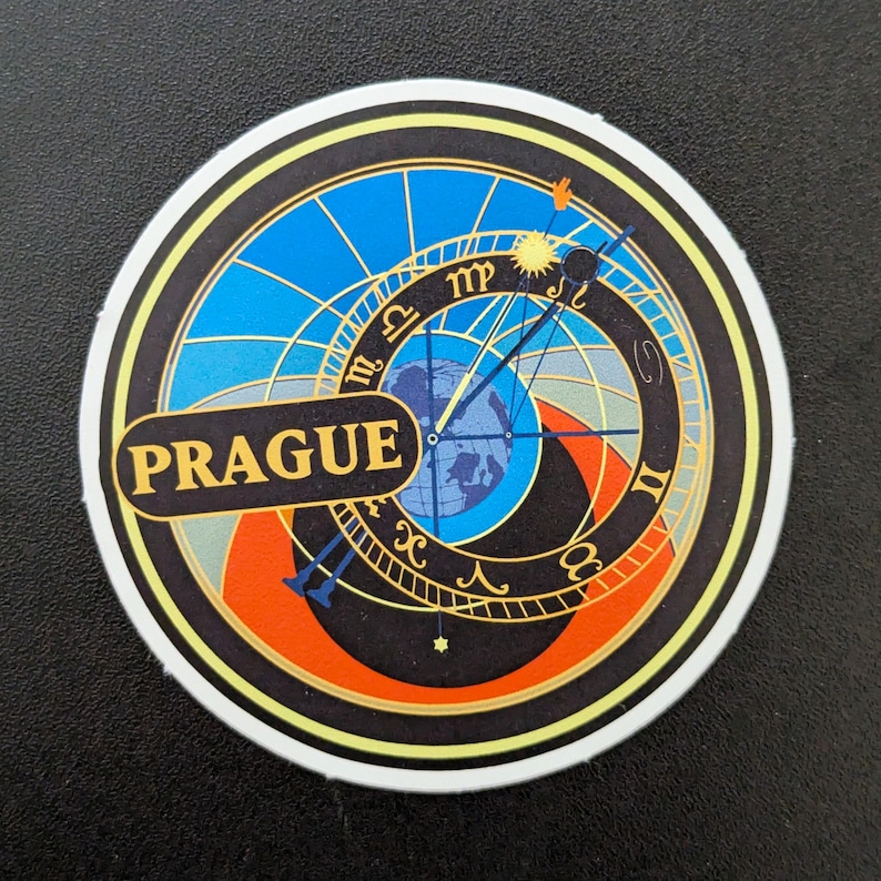 Prague 3" Vinyl Sticker Decal for Luggage, Waterbottle Laptop Scrapbook ...