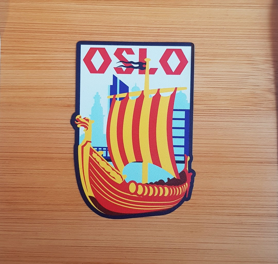 Oslo, Norway, Vinyl Sticker, Luggage Decal, Laptop, Notebook, Journal ...