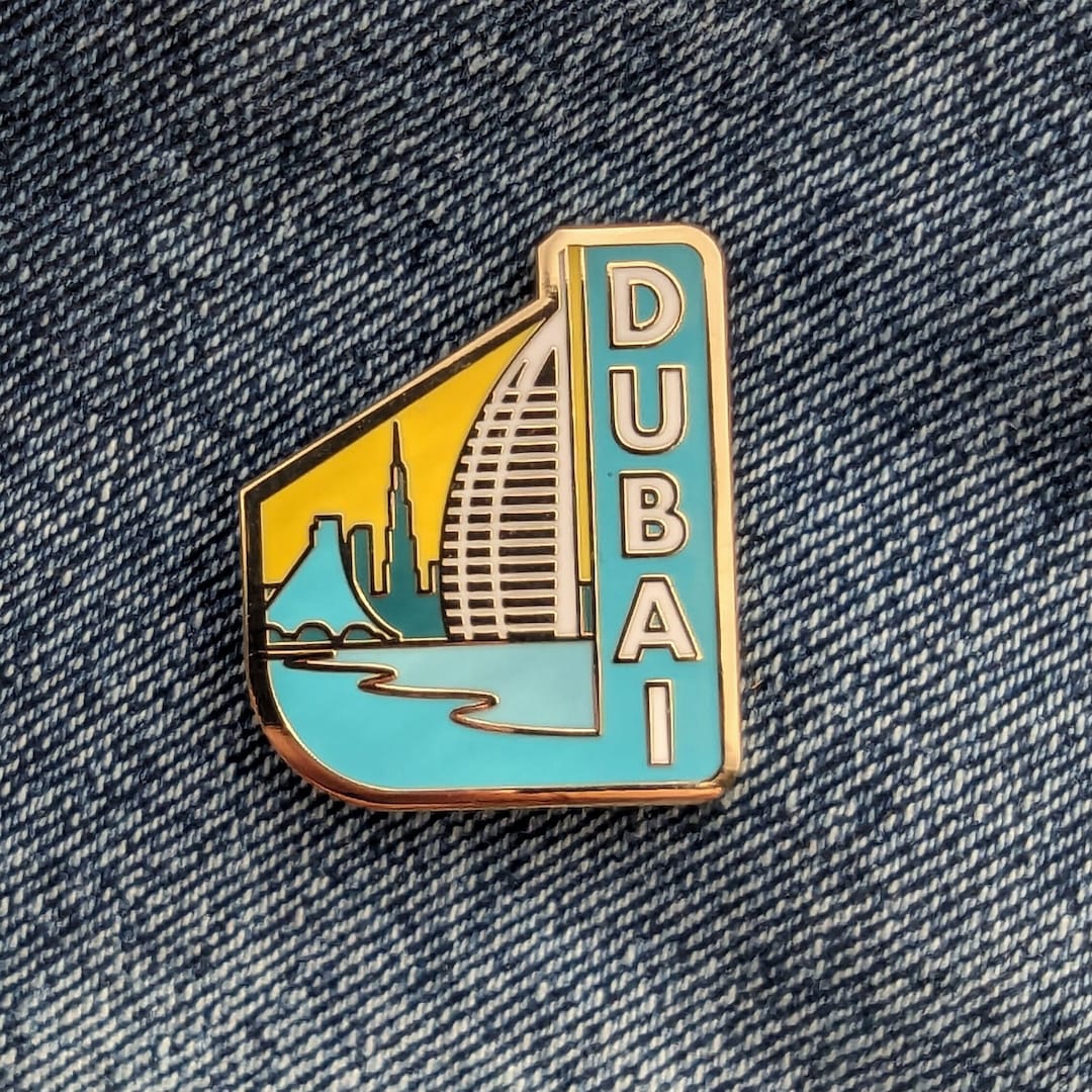 Dubai UAE Travel Pin, Hard Enamel Pin, Flair, Brooch, Lapel, Pins ...
