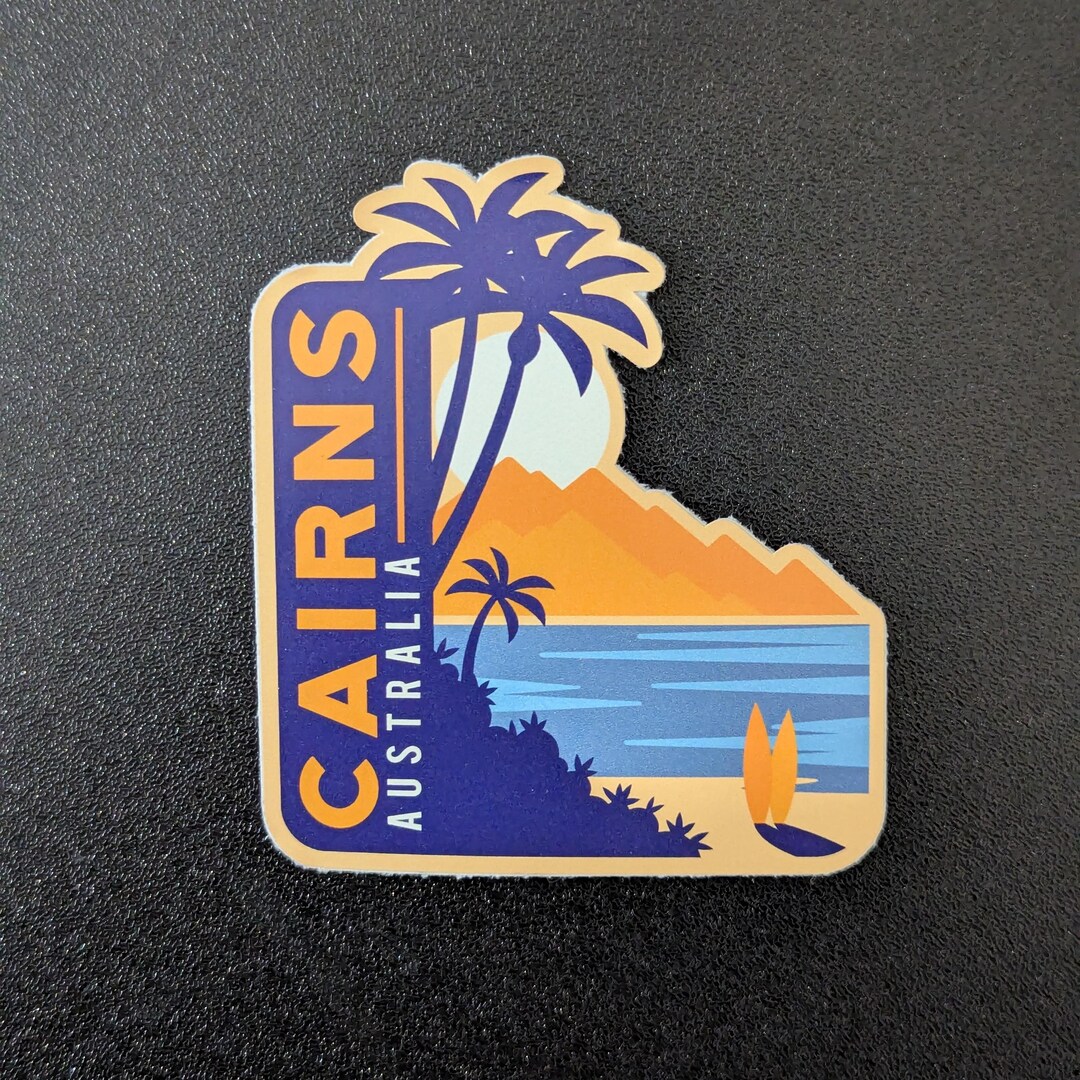 Cairns Australia 3" Vinyl Sticker Decal for Travel Luggage, Laptop ...