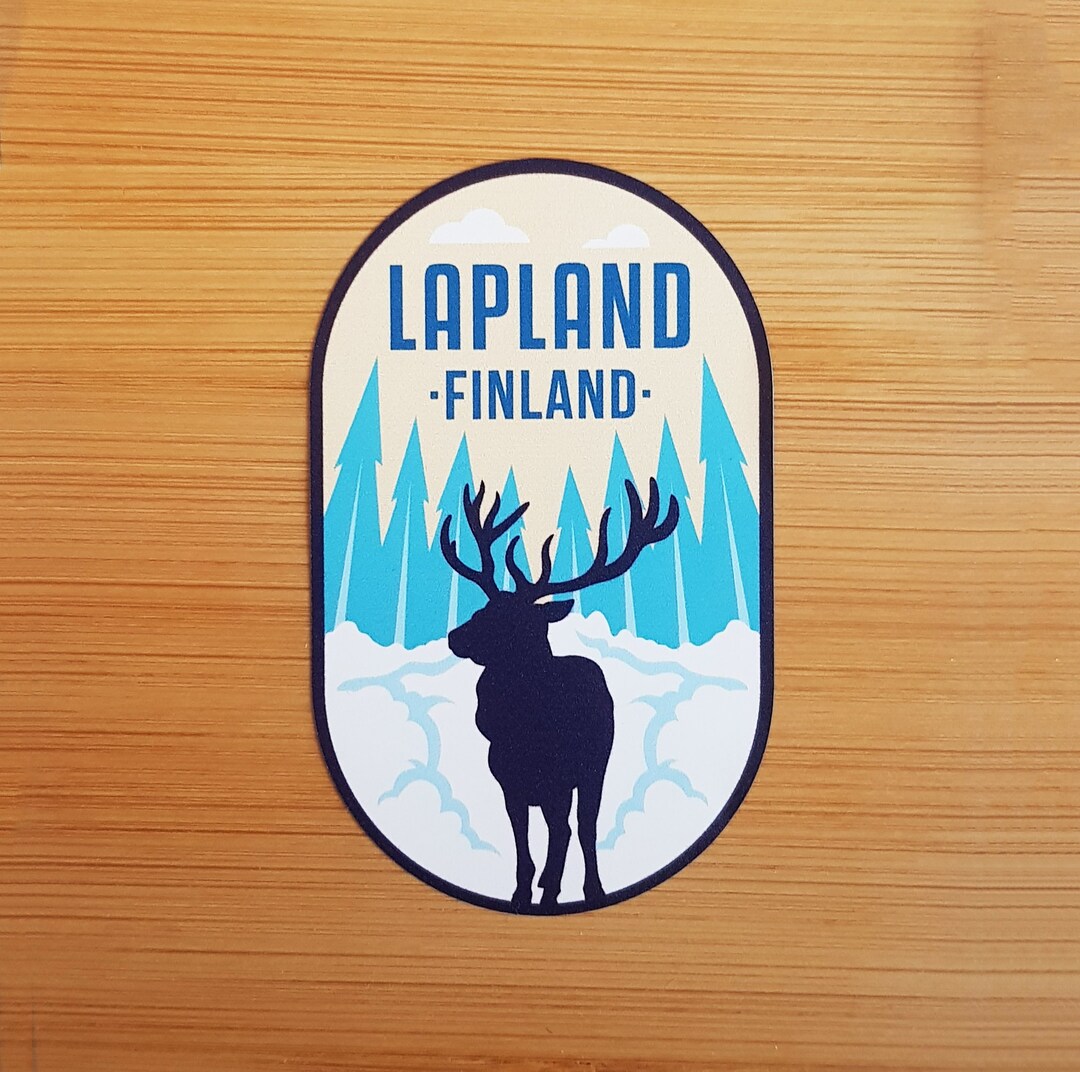 Lapland, Finland, Vinyl Sticker, Travel Diary, Luggage Decal, Laptop ...
