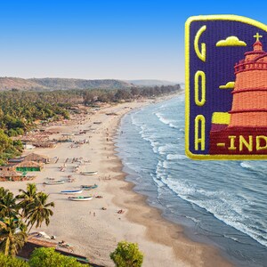 Goa India Travel Patch Embroidered Iron on Sew on Badge Souvenir - Etsy