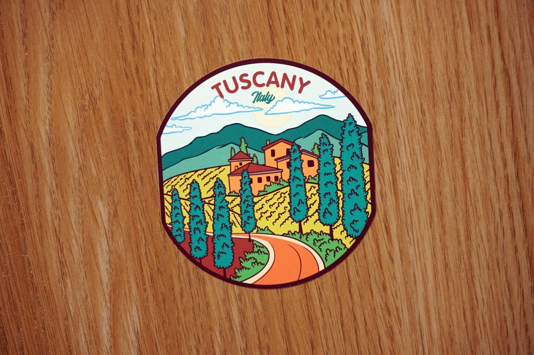 Tuscany Italy Vinyl Sticker, Decal, Luggage, Laptop, Notebook, Journal ...