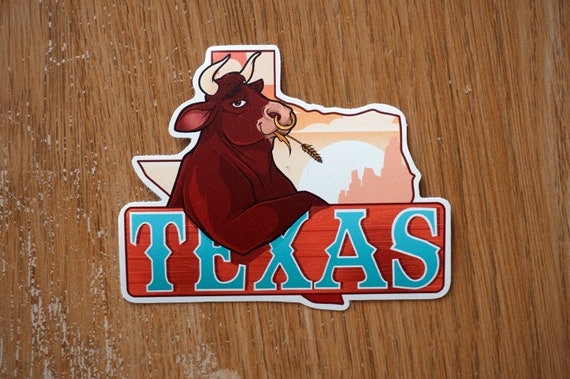 Texas USA Vinyl Sticker Decal Luggage Laptop Notebook Journal - Etsy