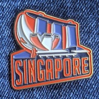 Singapore Flag Enamel Pin - Etsy