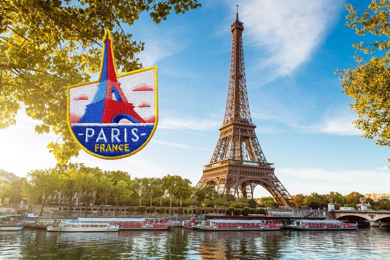 Paris France Travel Patch Embroidered Iron on Sew on Badge - Etsy