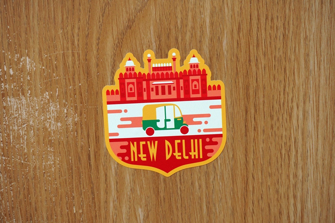 New Dehli India Vinyl Sticker, Decal, Luggage, Laptop, Notebook ...