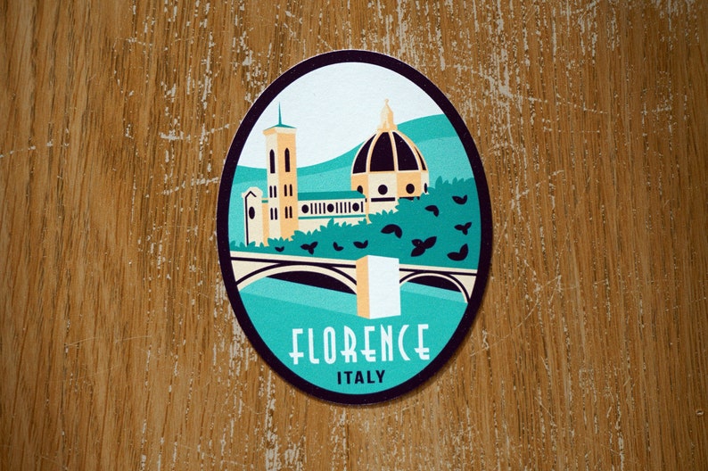 Florence Italy Vinyl Sticker Decal Scrapbook Waterbottle - Etsy