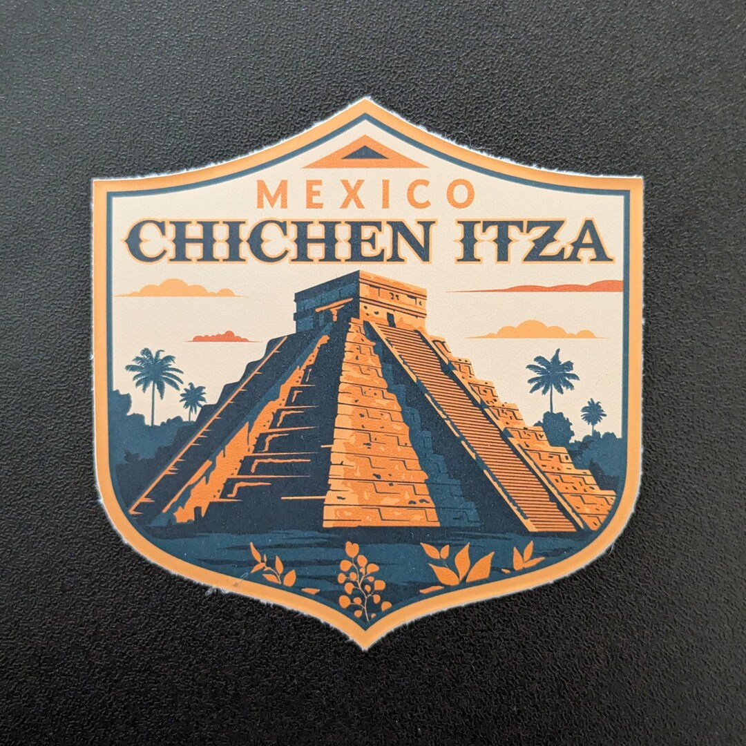 Mexico Chichen Itza 3" Vinyl Sticker Decal for Luggage, Waterbottle ...