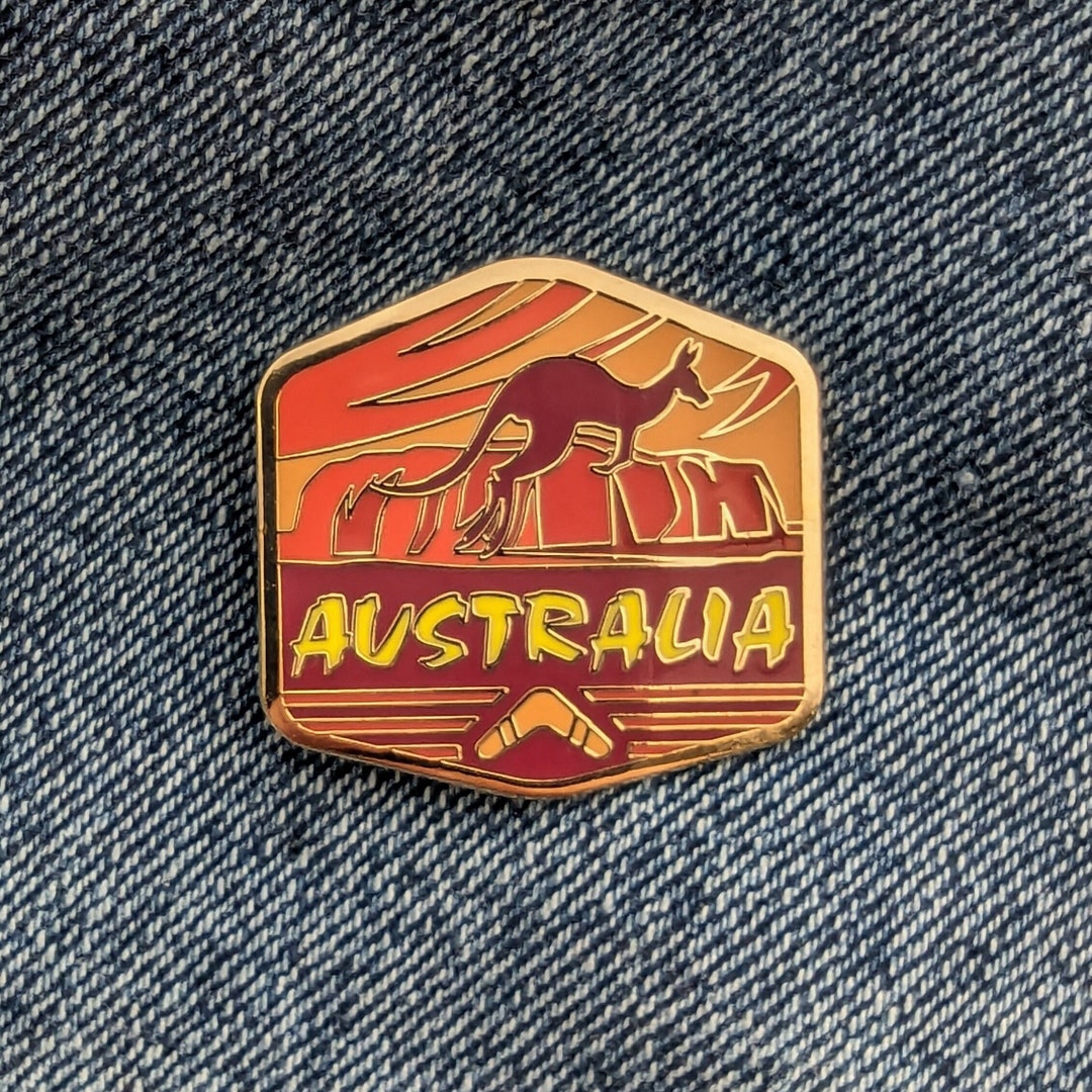 Australia Travel Pin, Hard Enamel Pin, Flair, Brooch, Lapel, Pins ...
