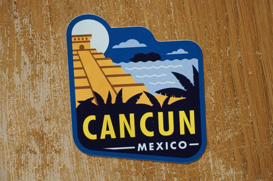 Cancun Mexico Vinyl Sticker Decal Luggage Laptop Notebook Journal Gift ...
