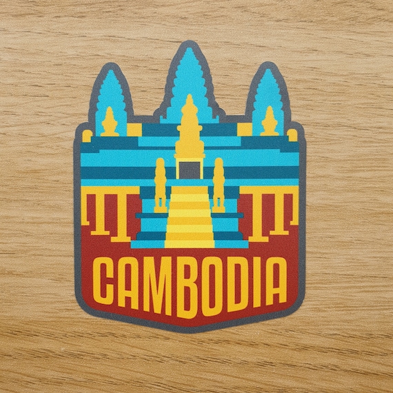 Cambodia Vinyl Sticker Decal Luggage Laptop Notebook Journal | Etsy