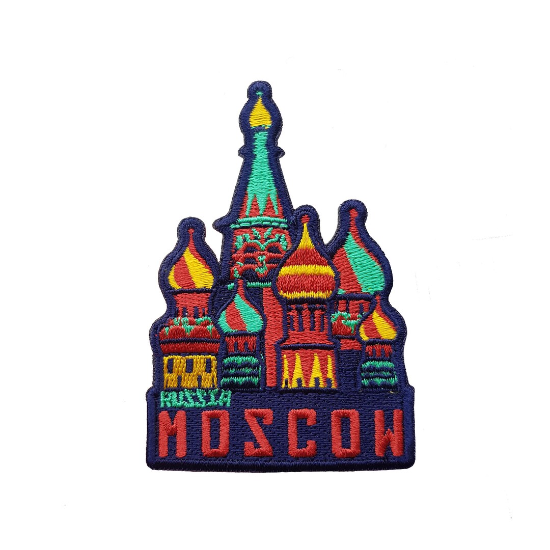 Moscow Russia 3.25" Travel Patch Embroidered Iron on Sew on Badge ...