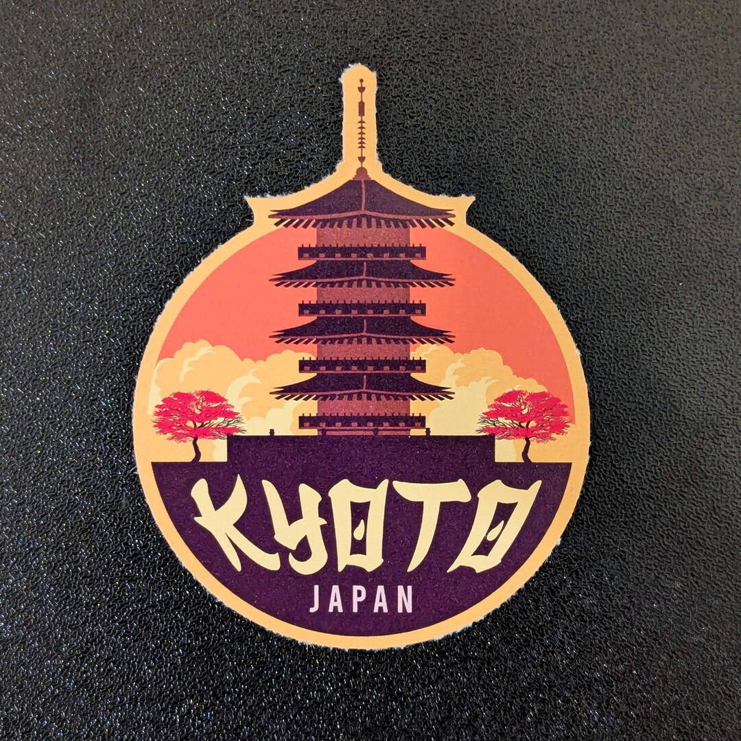 Kyoto Japan 3" Vinyl Sticker Decal for Luggage, Waterbottle Laptop ...