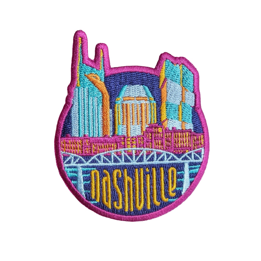 Nashville USA Travel Patch Embroidered Iron on Sew on Badge Souvenir ...