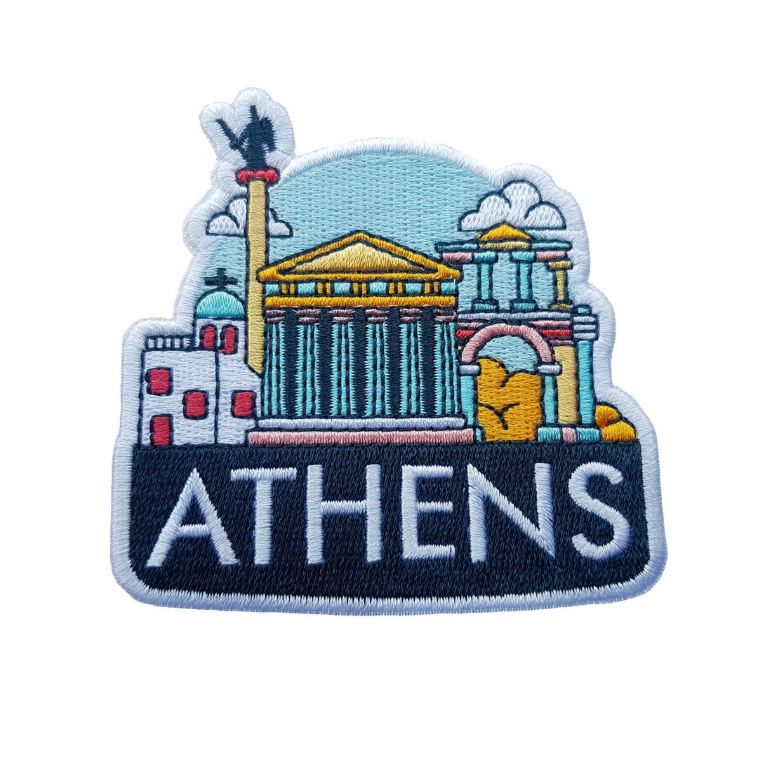 Athens Greece Travel Patch Embroidered Iron on Sew on Badge Souvenir - Etsy