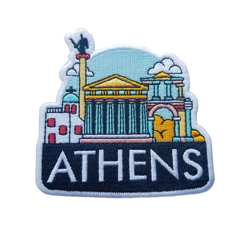Greece Travel Patch Ancient Europe Badge Embroidered Iron on - Etsy
