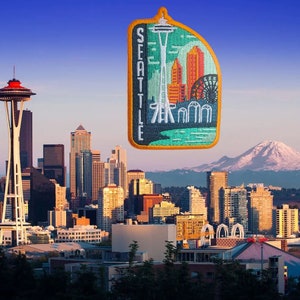 Seattle USA 3" Travel Patch Embroidered Iron on Sew on Badge Souvenir ...