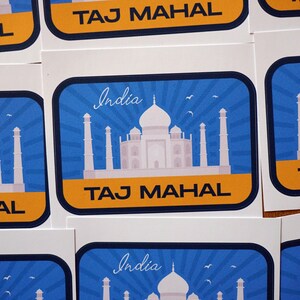 Taj Mahal India Vinyl Sticker Decal, Scrapbook, Waterbottle, Luggage ...
