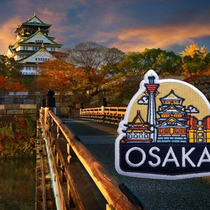 Osaka Japan 3" Travel Patch Embroidered Iron on Sew on Badge Souvenir ...