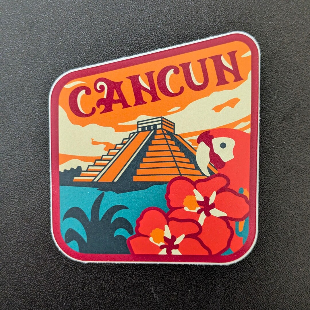 Cancun Mexico 3" Vinyl Sticker Decal for Luggage, Waterbottle Laptop ...