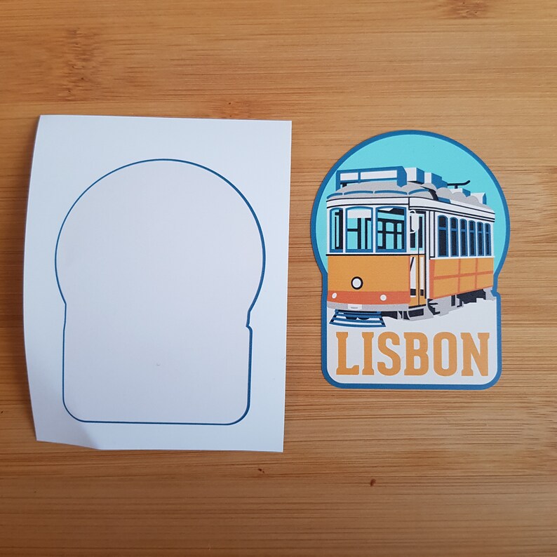 Lisbon Portugal Vinyl Sticker Travel Diary Luggage Decal - Etsy