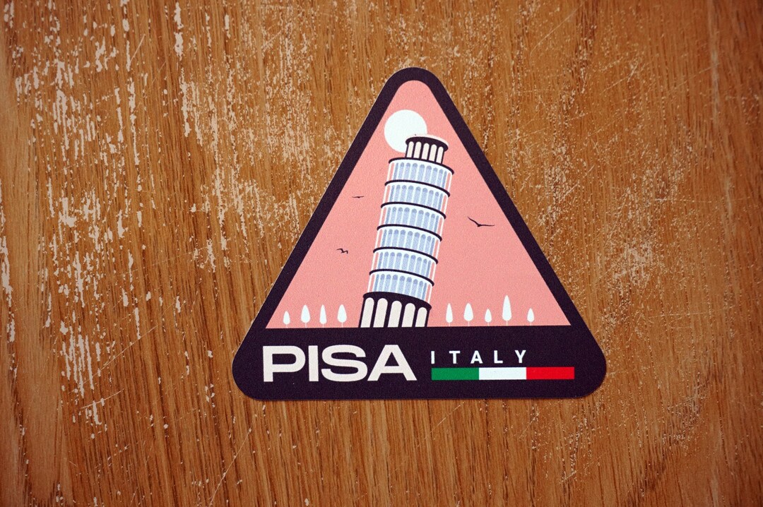Pisa Italy Vinyl Sticker Decal, Scrapbook, Waterbottle, Luggage, Laptop ...