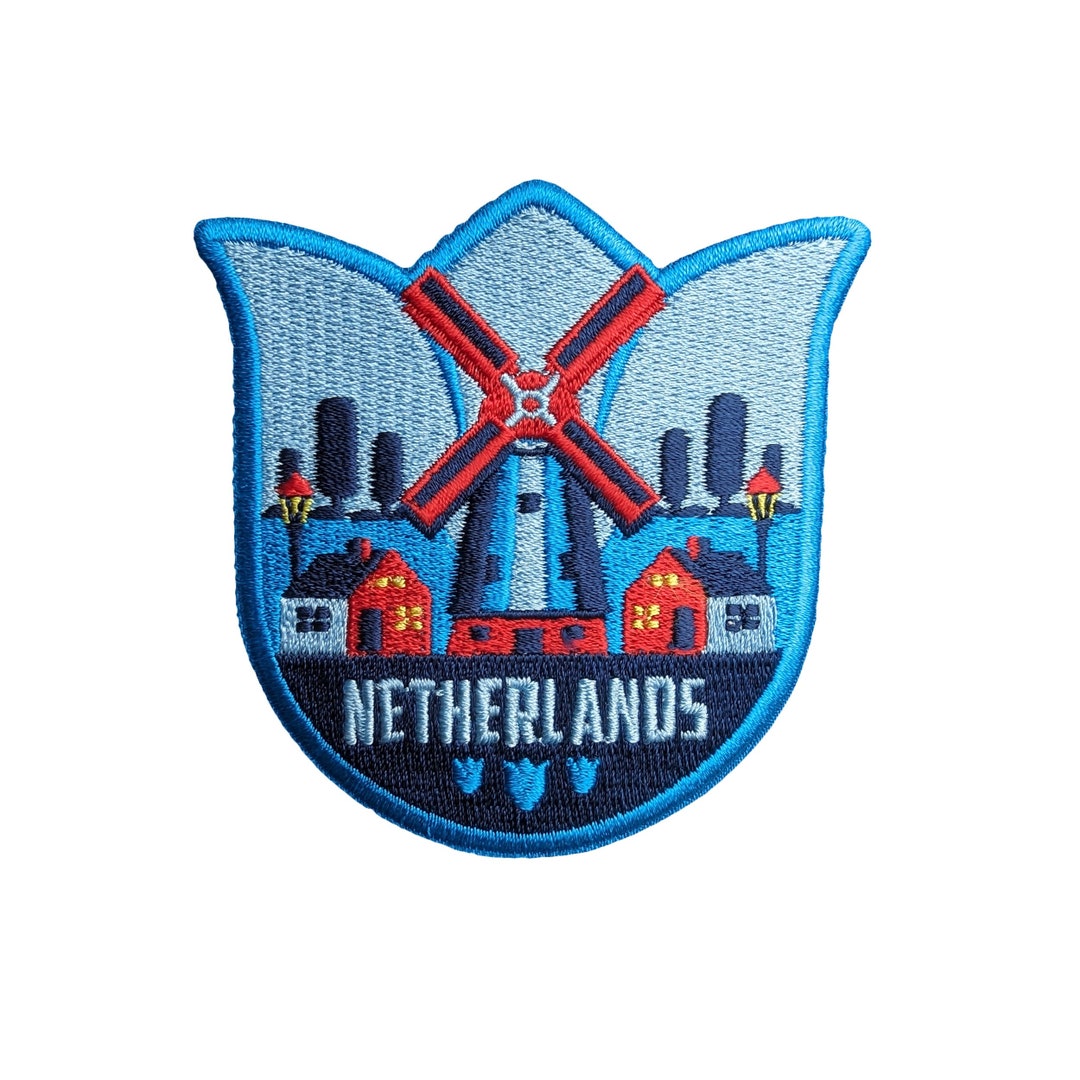 Netherlands Travel Patch Embroidered Iron on Sew on Badge Souvenir ...