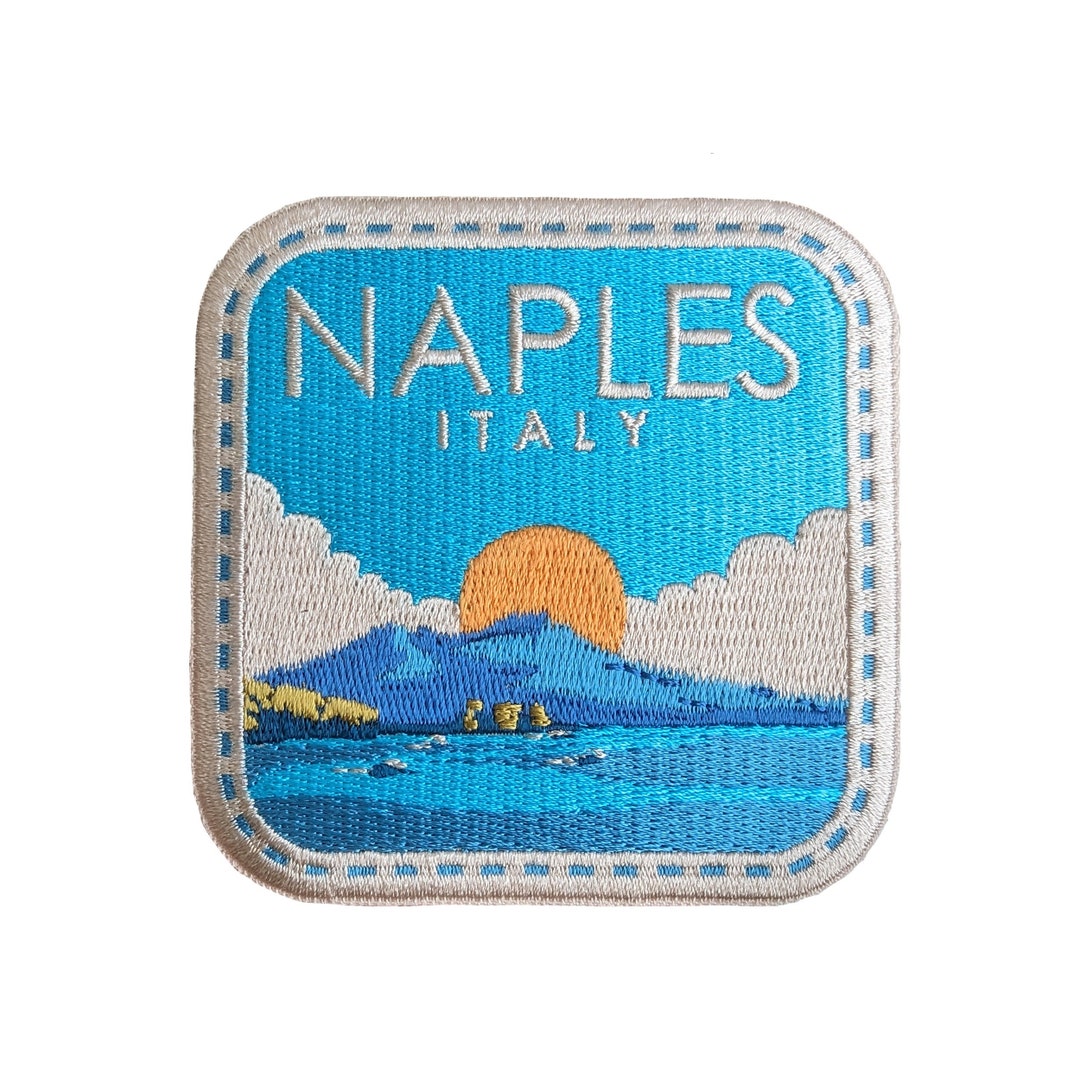 Naples Italy Travel Patch Embroidered Iron on Sew on Badge Souvenir ...