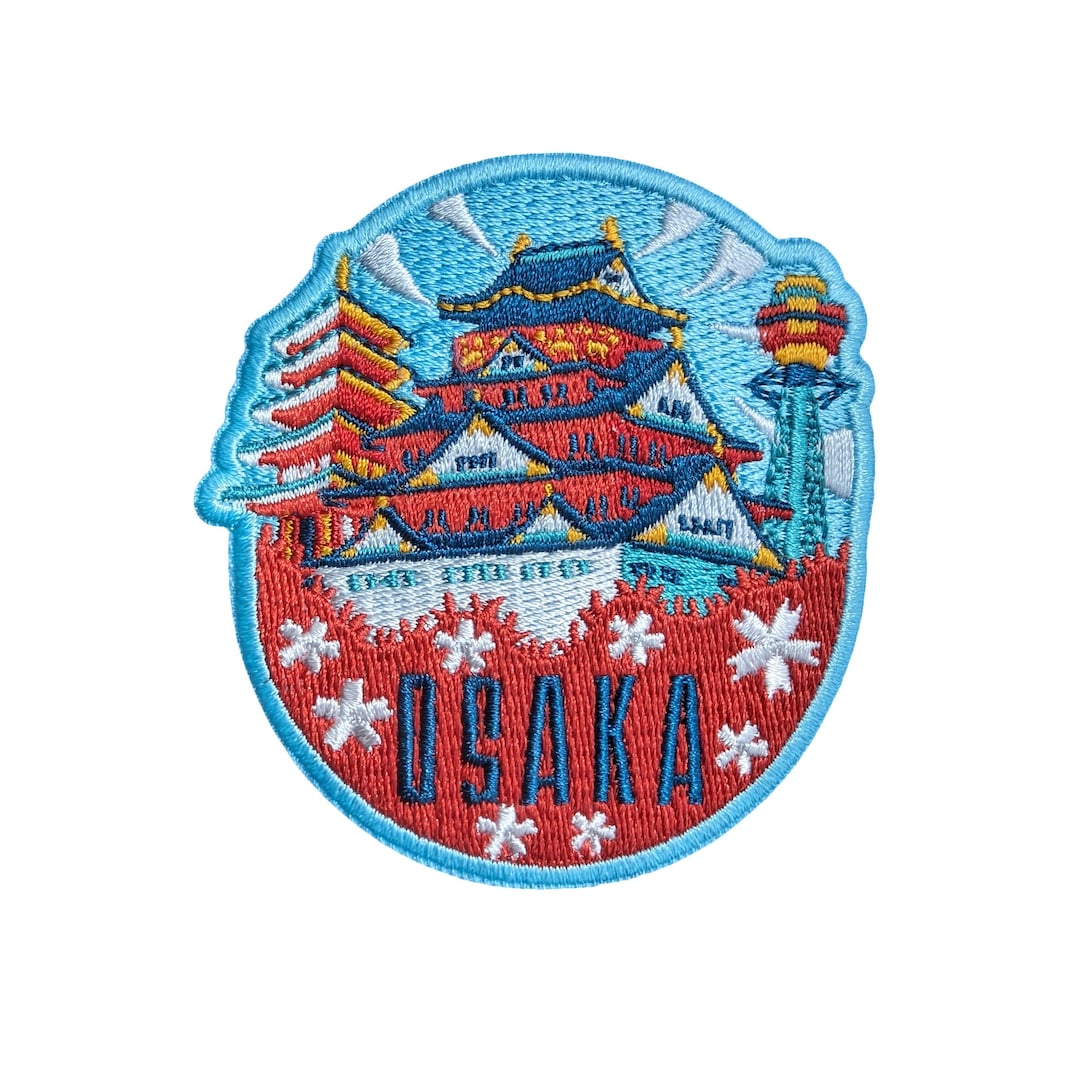 Osaka Japan Travel Patch Embroidered Iron on Sew on Badge Souvenir ...